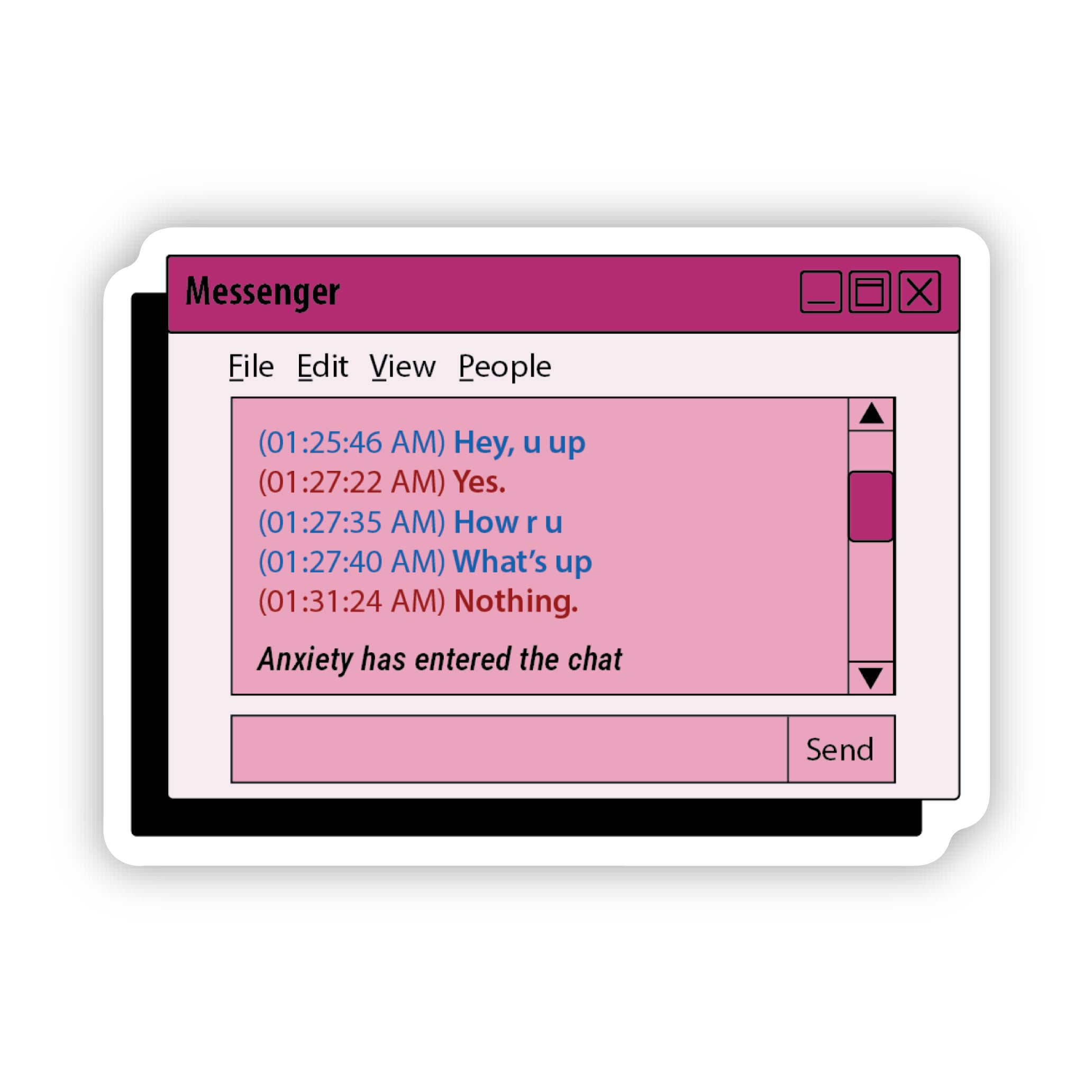 Anxiety has entered the chat sticker – SHEWOLF