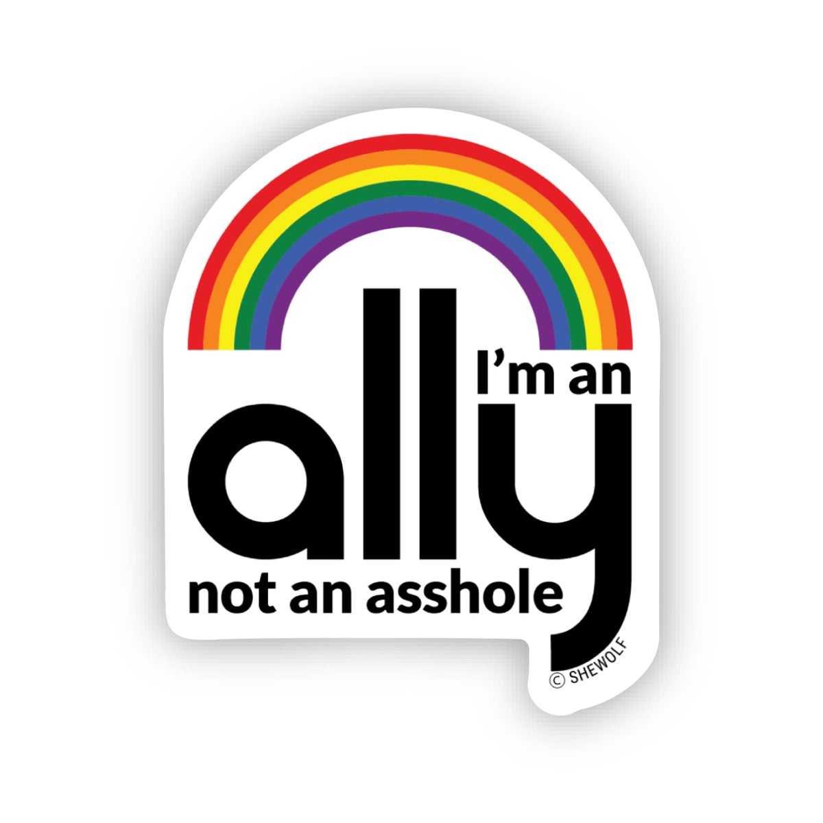 Ally pride sticker – SHEWOLF