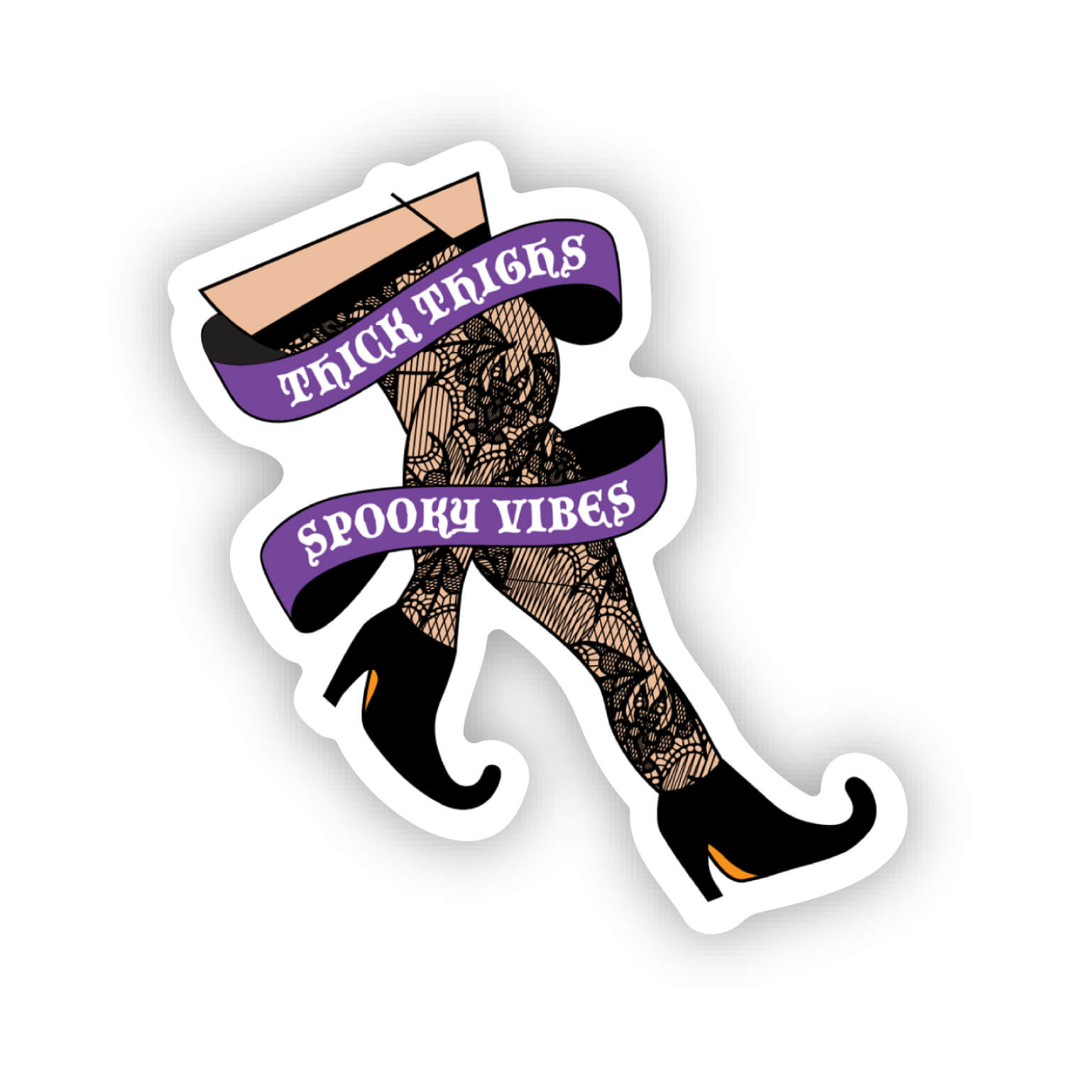 Thick thighs spooky vibes sticker – SHEWOLF